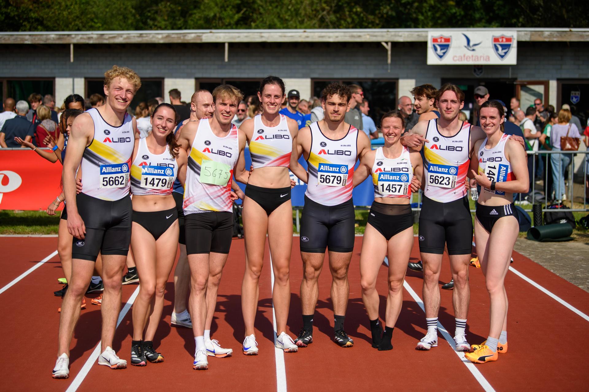 BK estafette: Av Lyra-Lierse zorgt voor recordregen op nieuwe piste Oordegem - Atletiek Vlaanderen