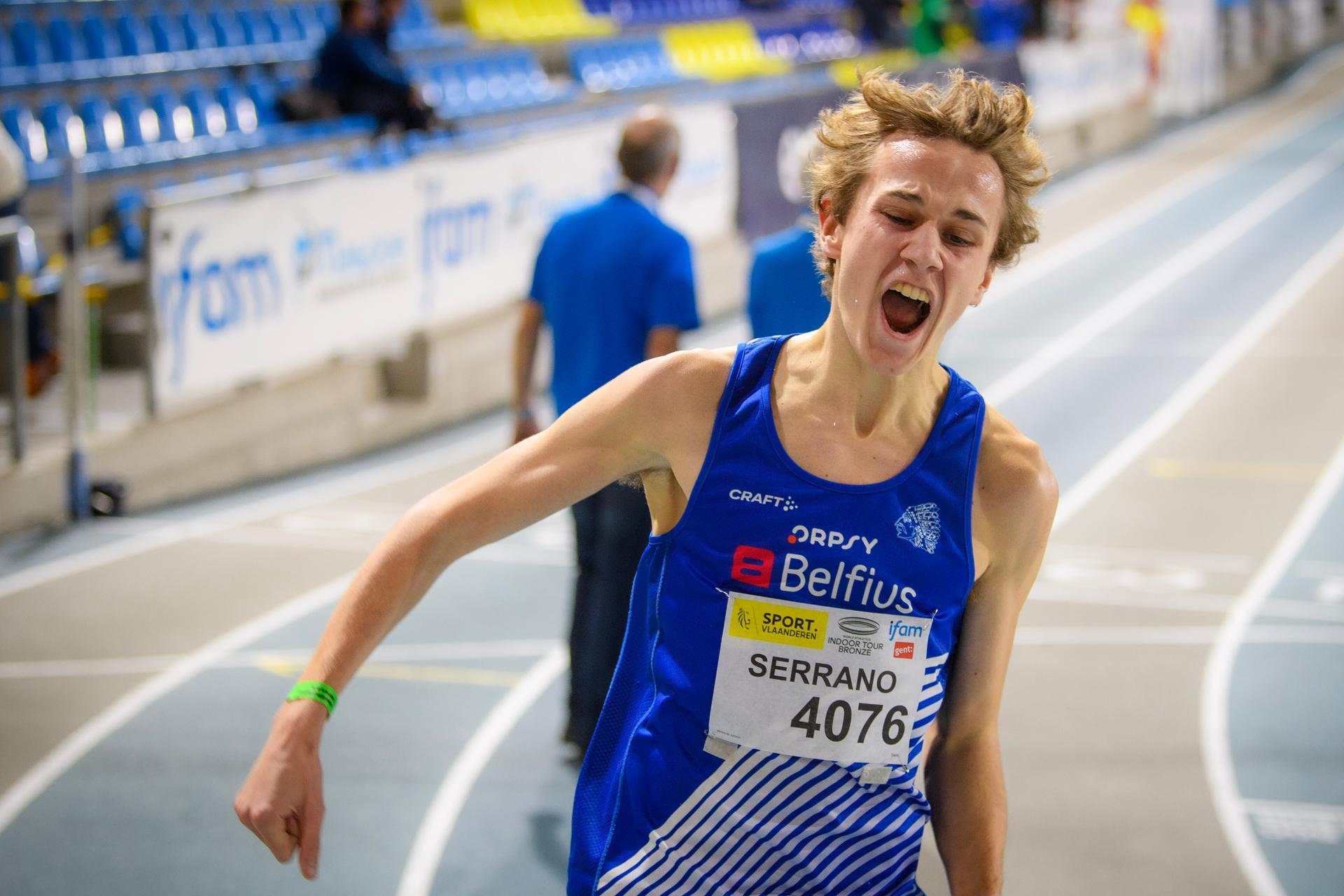 IFAM indoor: Belgisch 3000m-record voor junior Sem Serrano en BR 4x200m ...