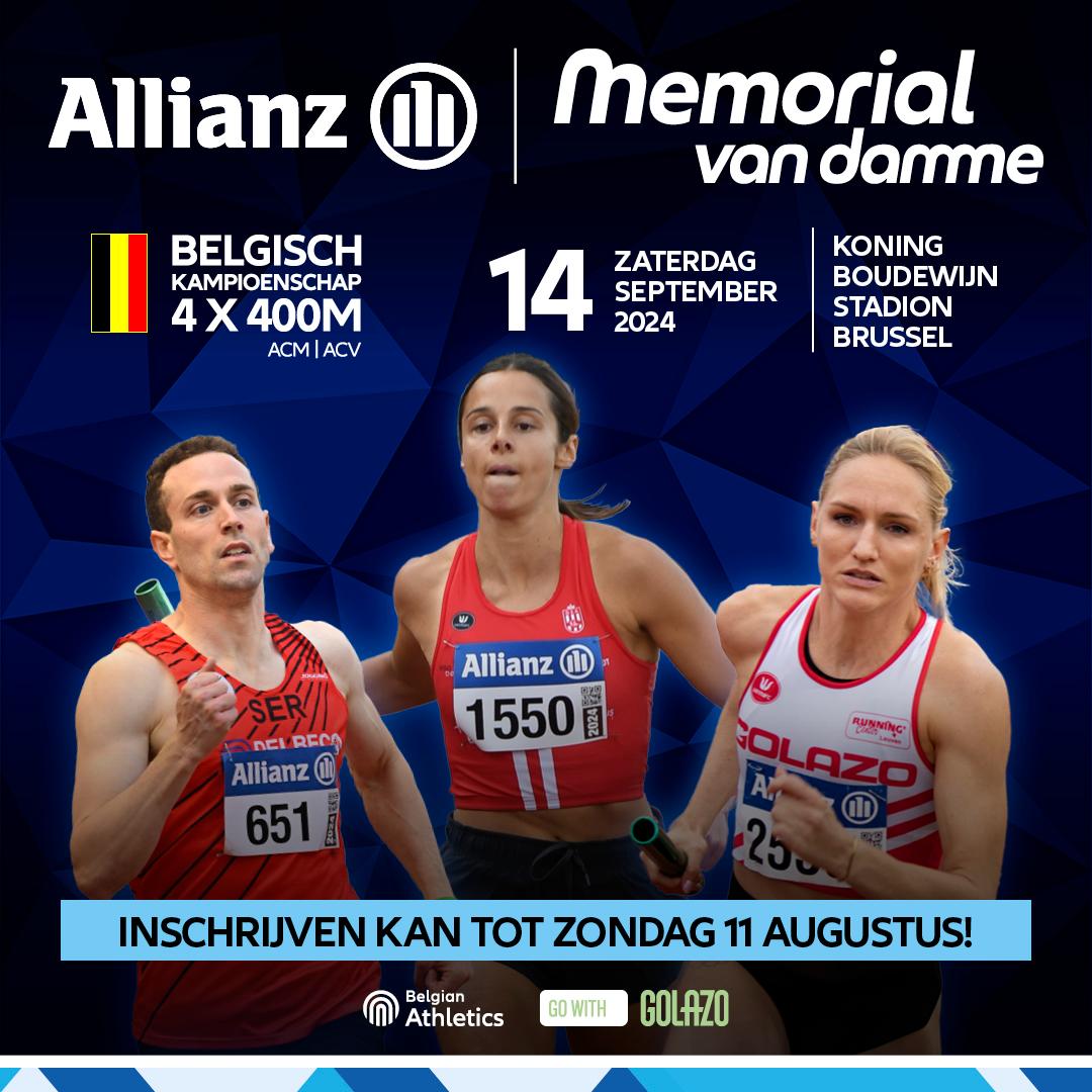 Schrijf je nu in voor het BK 4x400m Ac in het voorprogramma van de ...