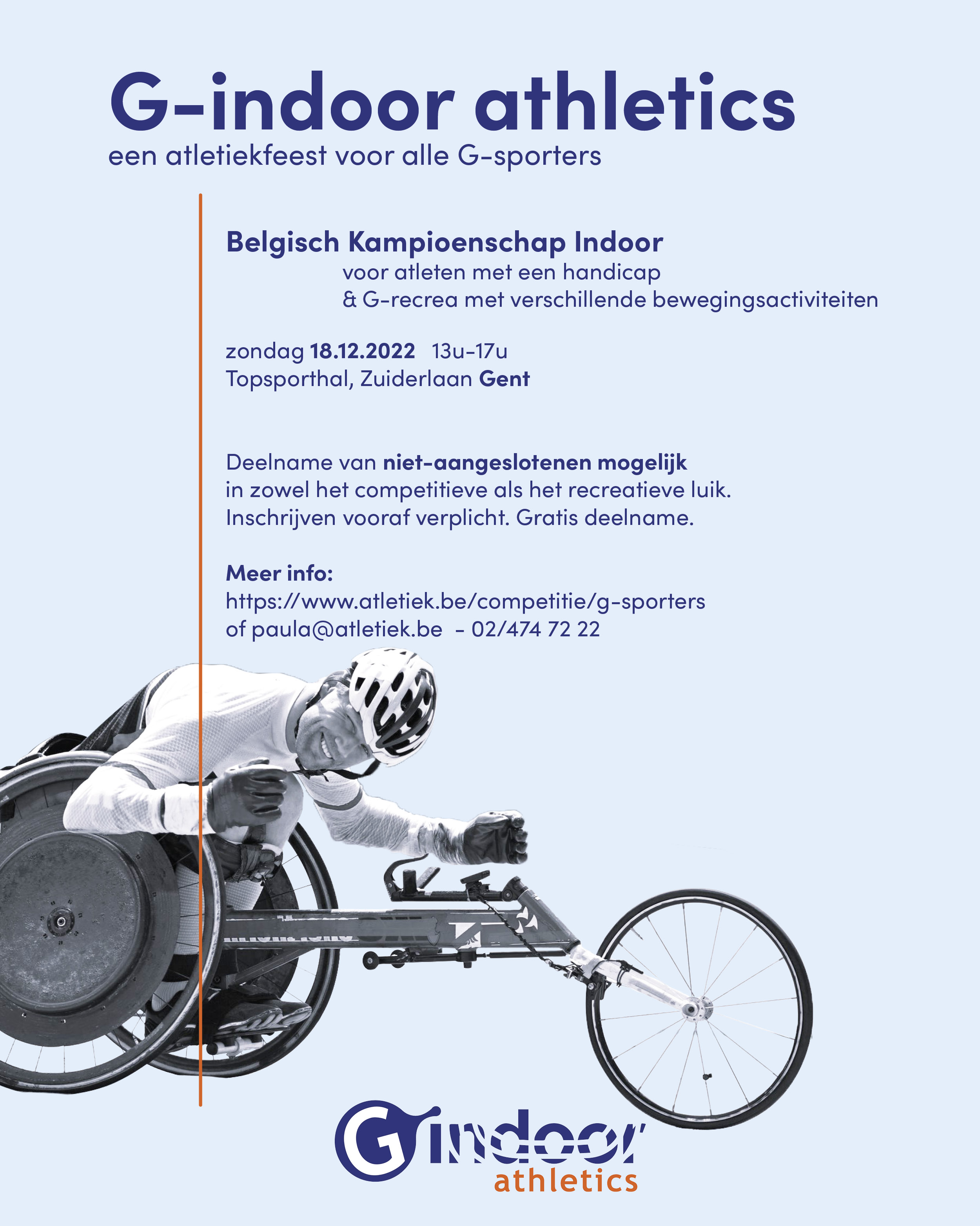 18/12: 3de G-indoor athletics - Atletiek Vlaanderen